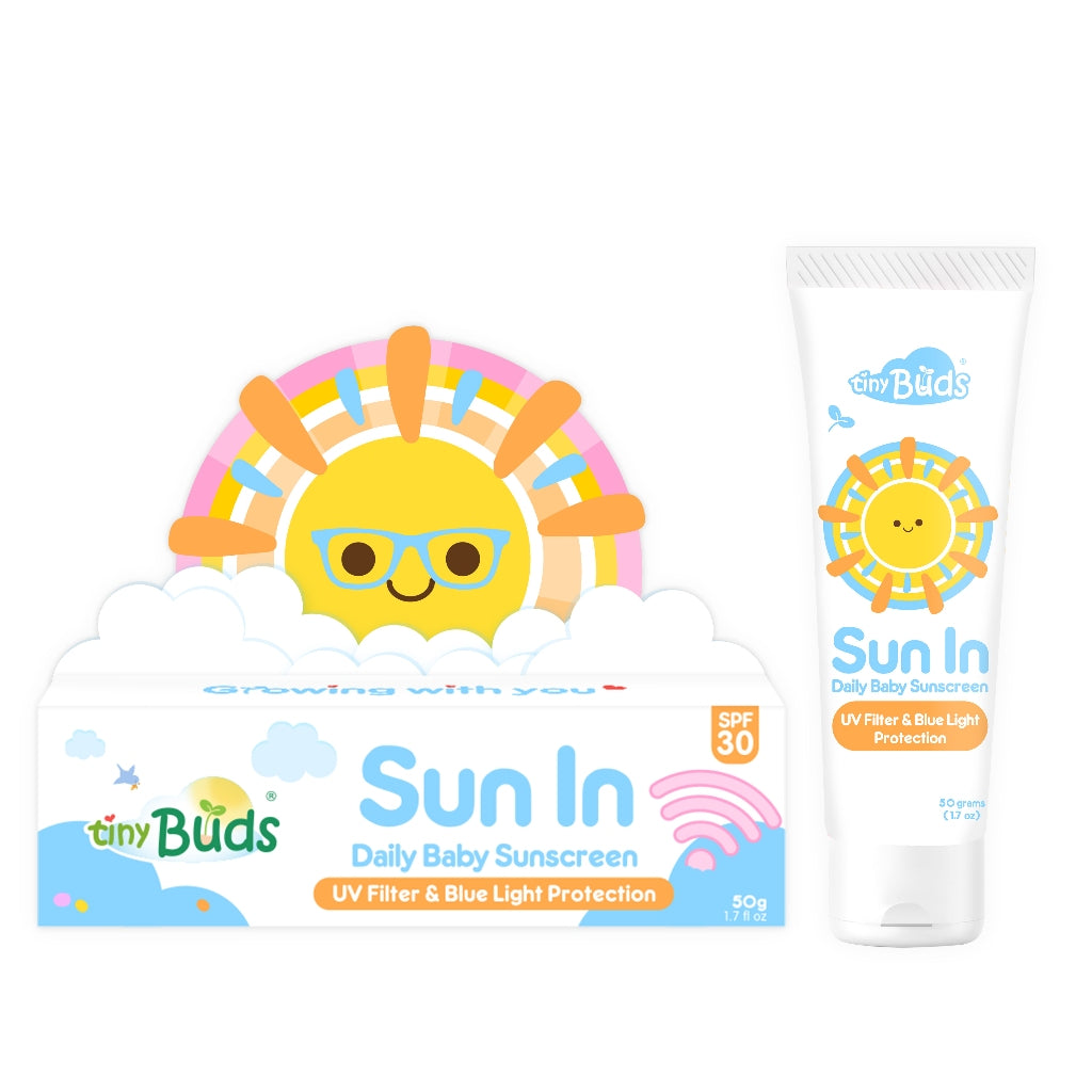 Tiny Buds Sun In Daily Baby Sunscreen 50g - UV Blue Light Protection I ...