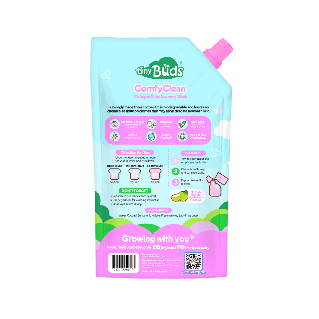 Tiny Buds Comfy Clean Cologne Baby Laundry Wash (850mL) – Tiny Buds ...
