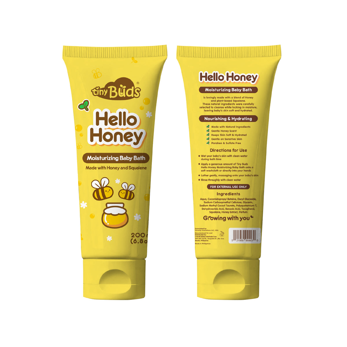 Tiny Buds Hello Honey Moisturizing Baby Bath 200ml – Tiny Buds Baby ...