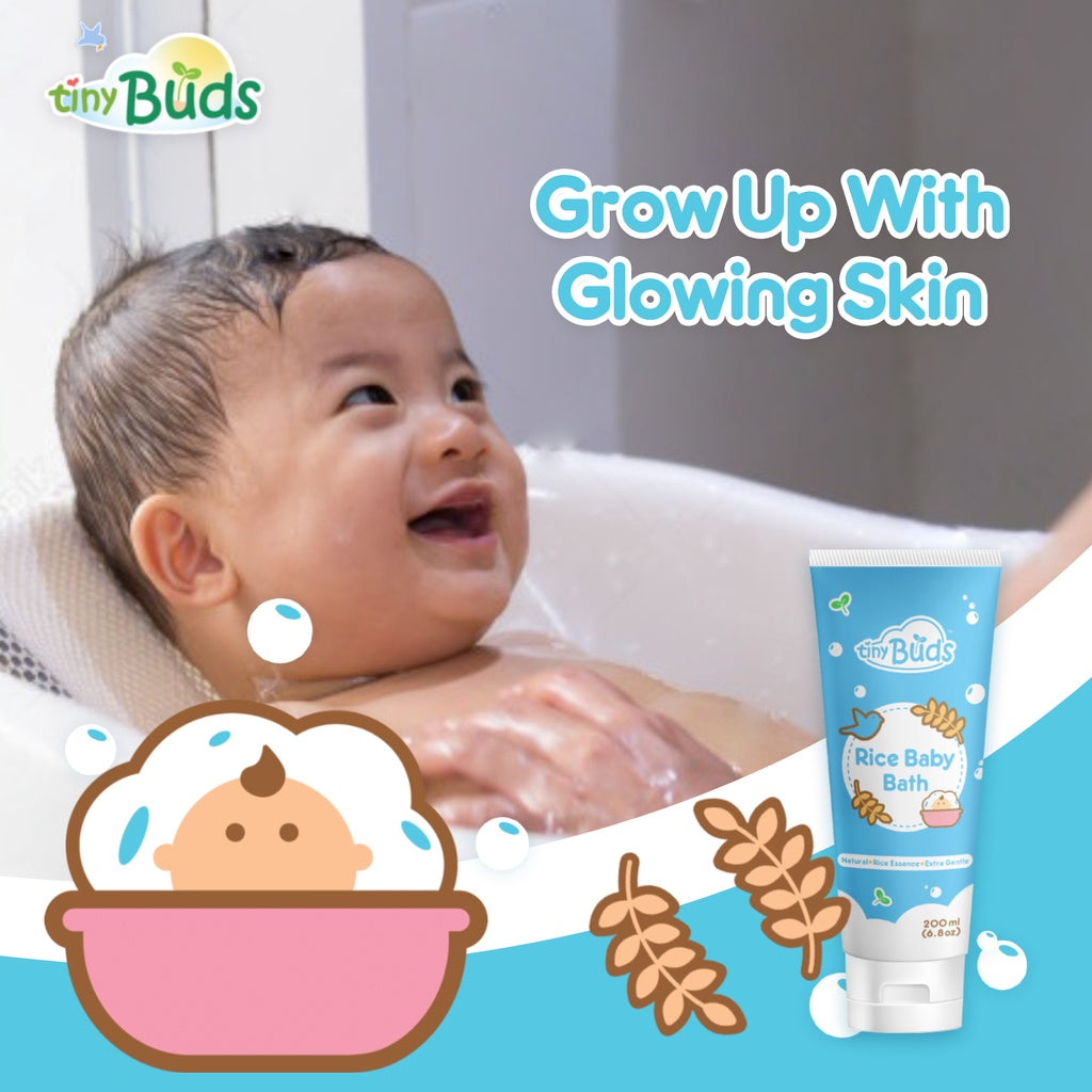 Tiny Buds Natural Rice Baby Bath 200ml – Tiny Buds Baby Naturals