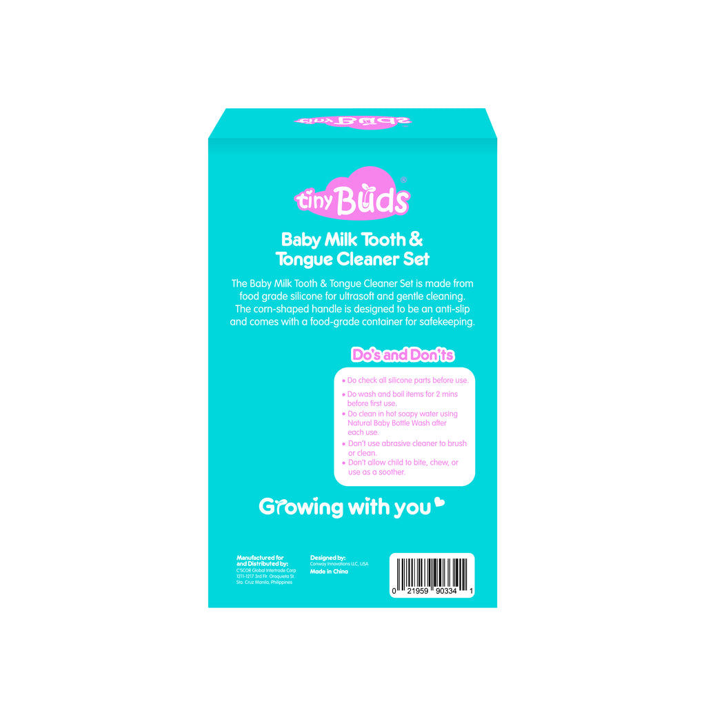 Tiny Buds Baby Milk Tooth & Tongue Cleaner Set – Tiny Buds Baby Naturals
