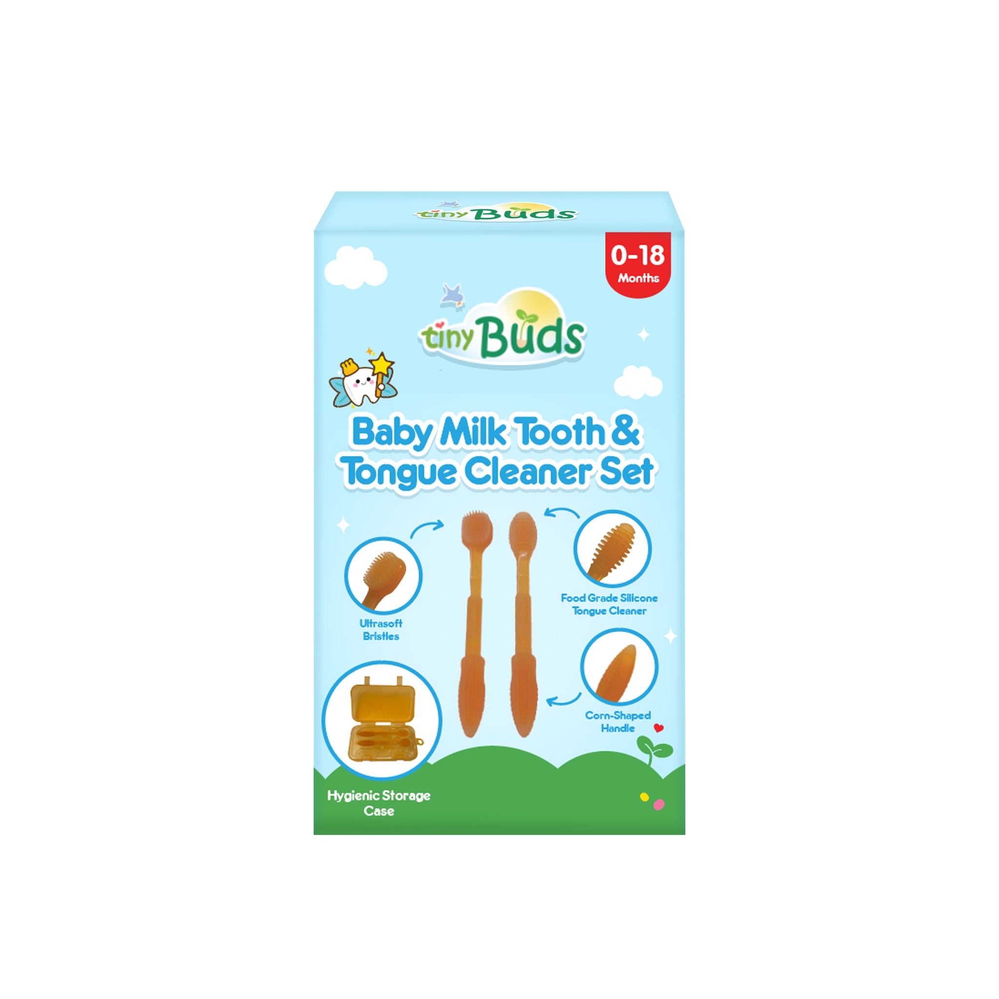 Tiny Buds Baby Milk Tooth & Tongue Cleaner Set – Tiny Buds Baby Naturals
