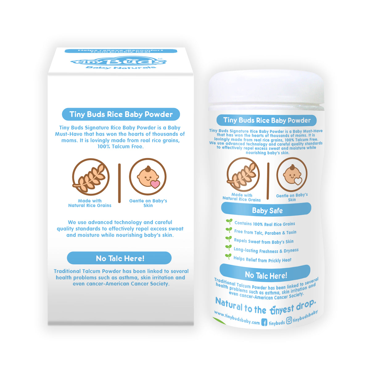 Tiny Buds Rice Baby Powder (50G) – Tiny Buds Baby Naturals