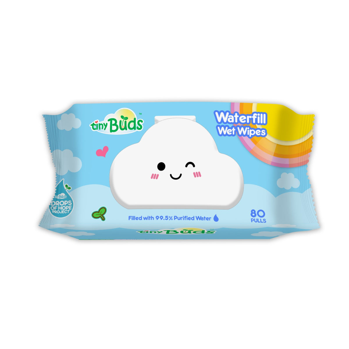 Tiny Buds Waterfill Wet Wipes (80 Pulls) – Tiny Buds Baby Naturals